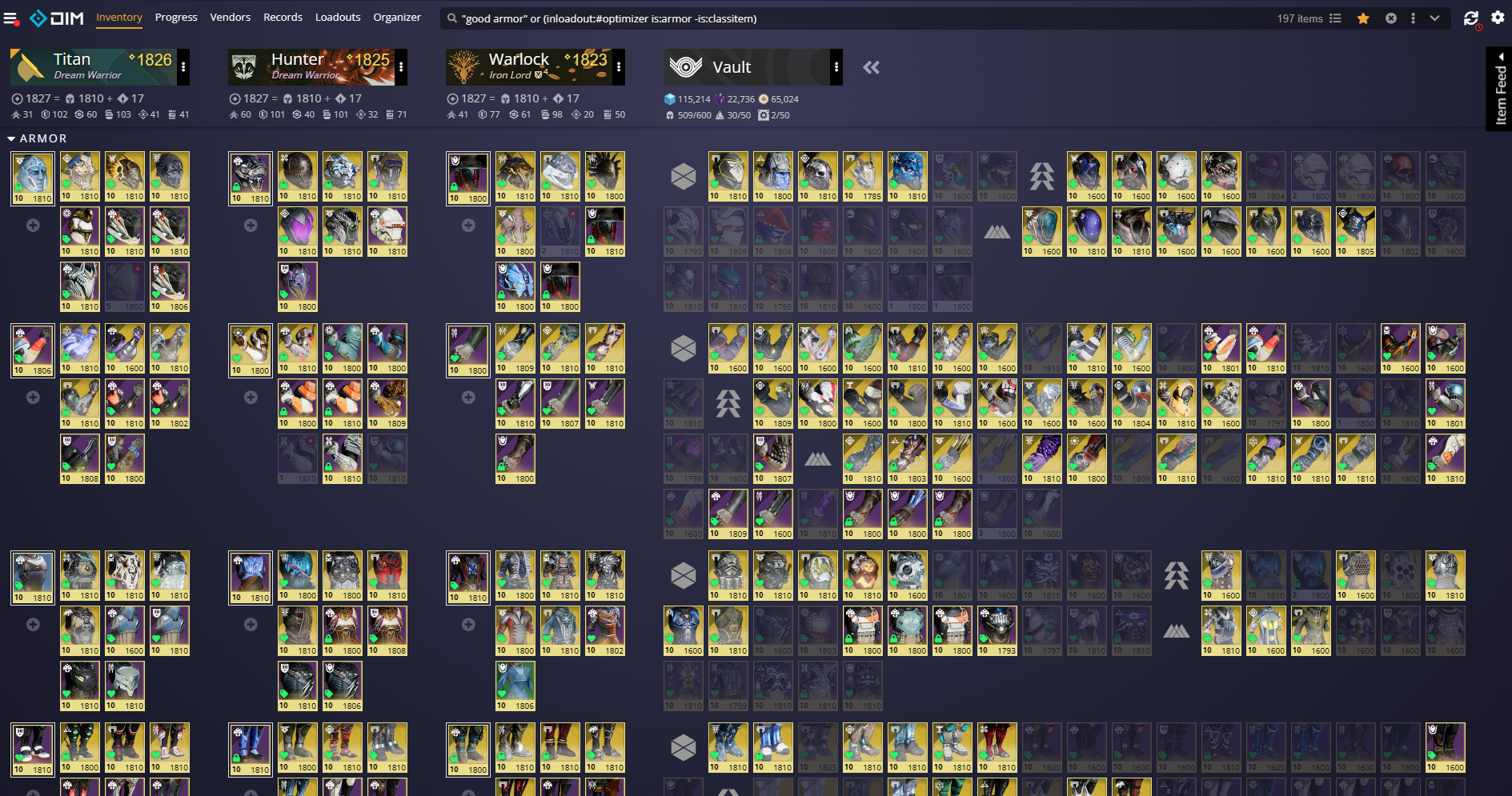 Destiny 2 Armor Optimization (Vault Cleaning) – Technizor's Thinkpad